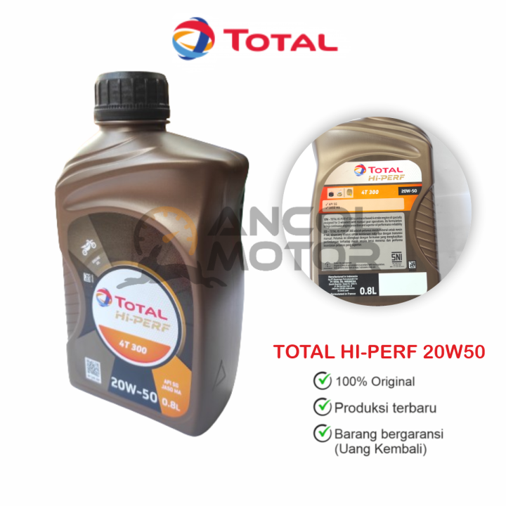 Total Oli Mesin Energies Hi-Perf 300 Oli Motor 4T Bebek 20W50 800ml ...
