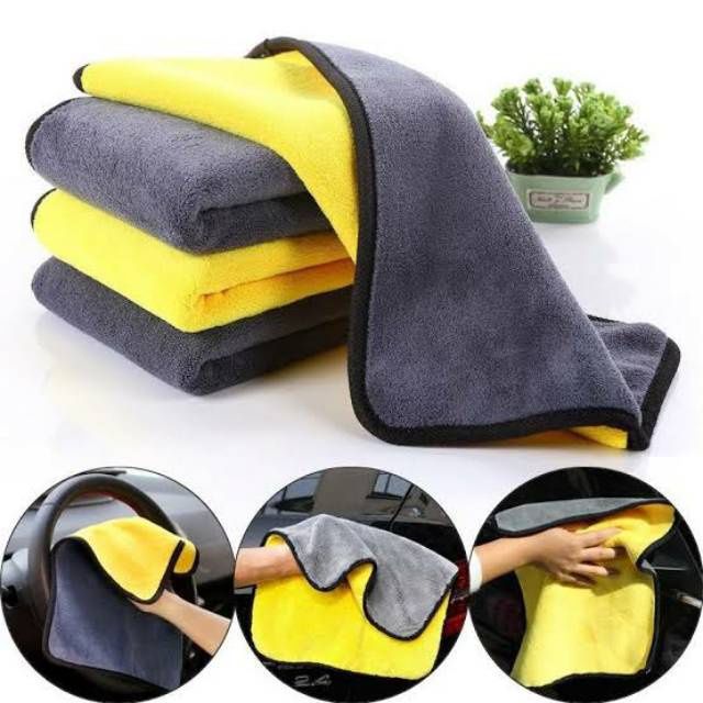 SMK.A102 - KAIN LAP 2 SISI KUNING | Lazada Indonesia