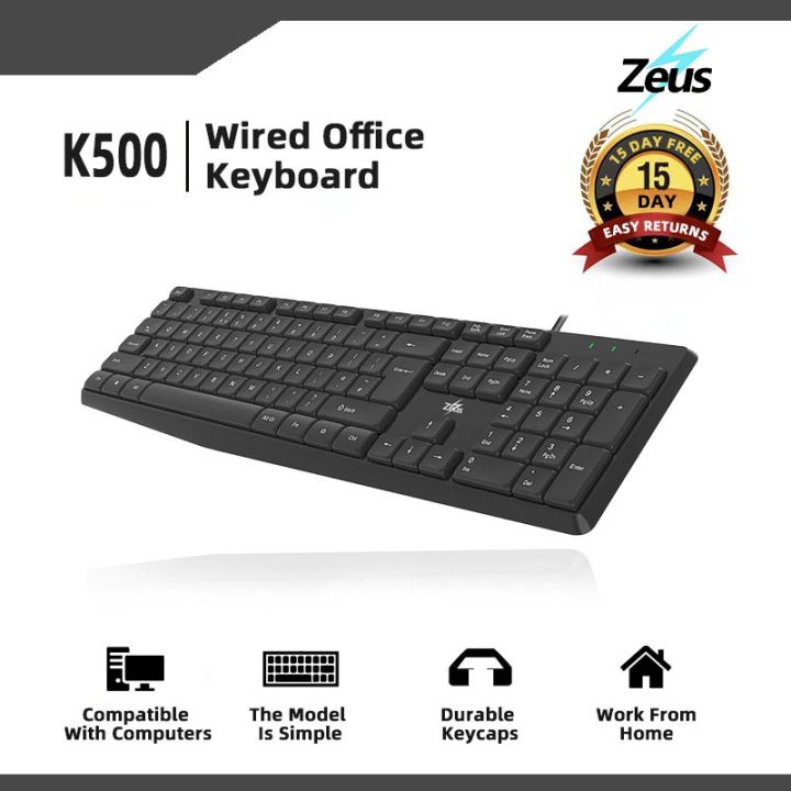 Zeus Wired Keyboard For Office / Gaming K500 ( SimpliCity ) Membrane ...