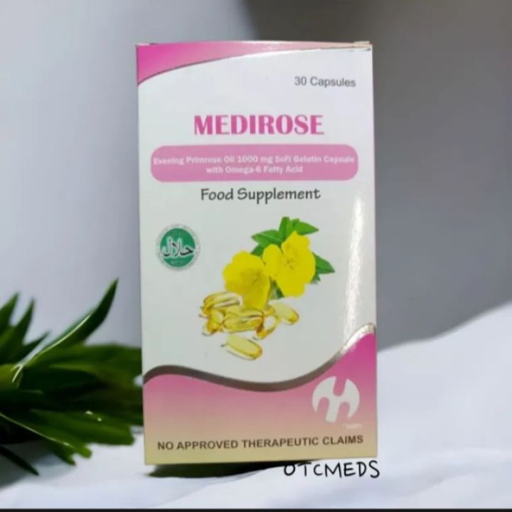 Medirose Evening Primrose Oil 30 capsules 1000mg Expiry date: May 2025 ...