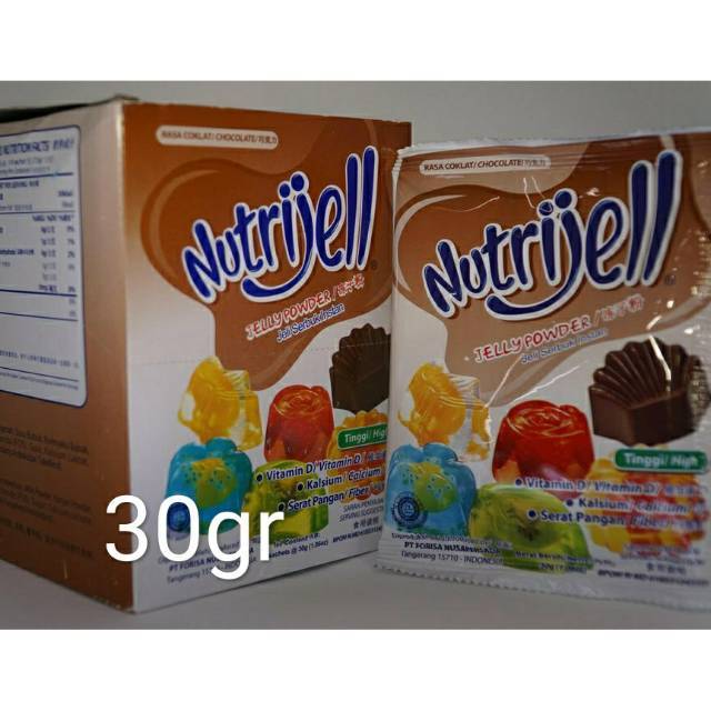 Nutrijell cokelat 30gr per box isi 12 | Lazada Indonesia