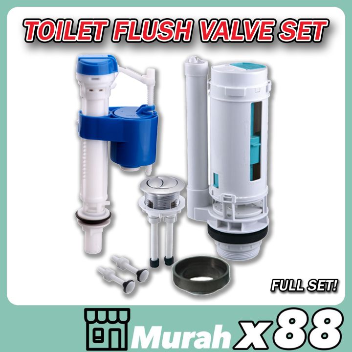 Flush Toilet Flush Set Pam Tandas Flush Duduk Toilet Flush Valve 馬桶水箱配件 ...