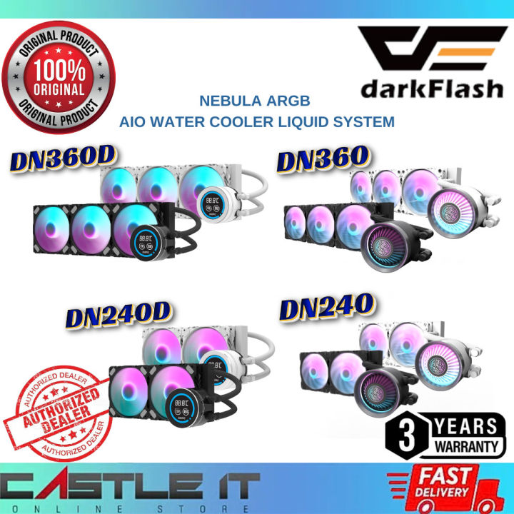 DarkFlash Nebula DN 360 240 / DN360D / DN240D ARGB Black White AIO ...