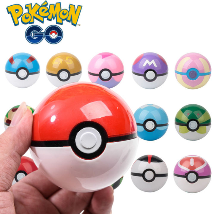 Big Size Pokemon Pokeball Action Figures Pikachu Elf Ball Anime Master ...