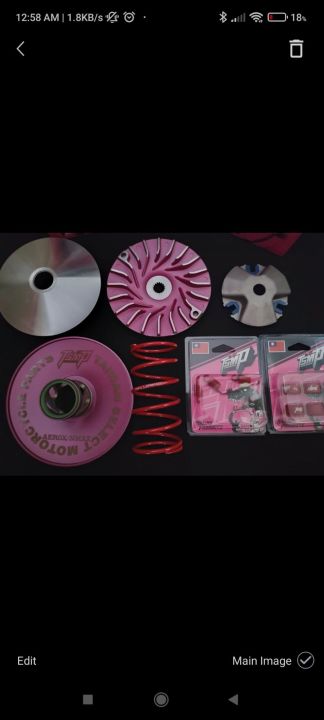 TSMP CVT SET FOR AEROX V1 NMAX V1 WITH CLUTCH ASSEMBLY, 1200RPM AND 11G ...