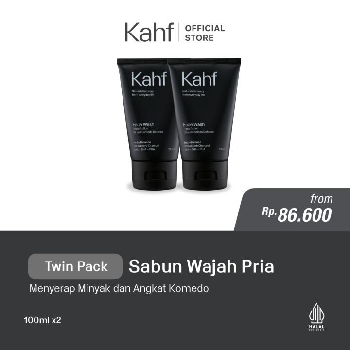 Kahf Triple Action Oil and Comedo Defense Face Wash 100 ml Twin Pack ...
