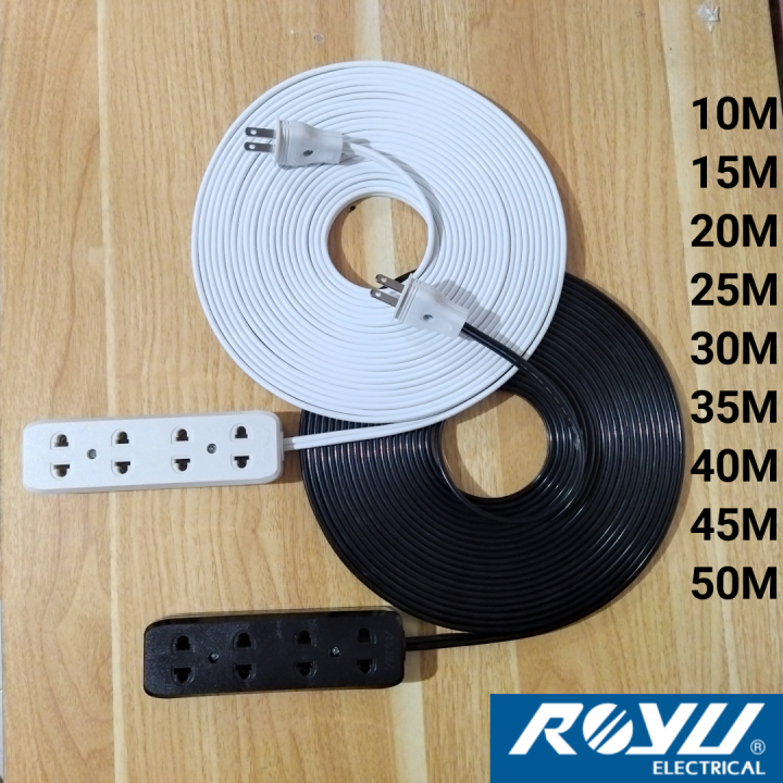 ROYU Extension Cord Wire Universal 4-Gang Outlet Heavy Duty 10 15 20 25 ...