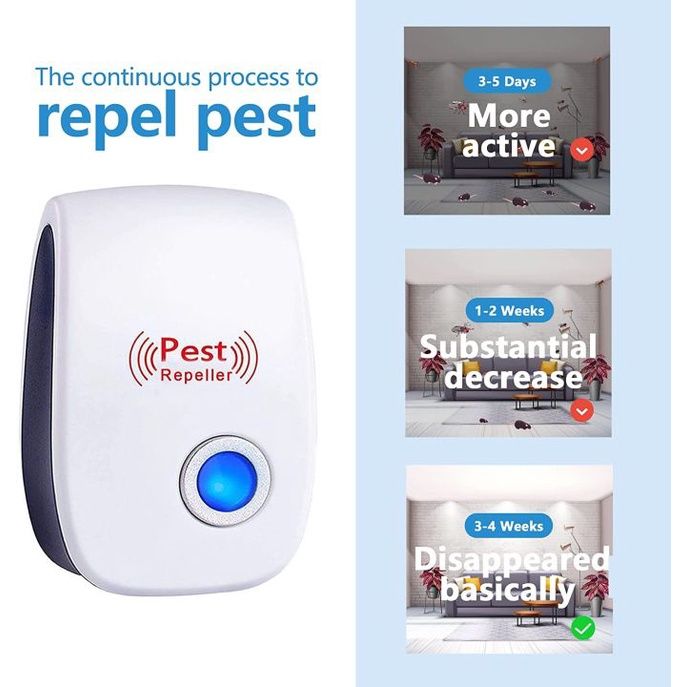 Yoohi Electronic Ultrasonic Pest Reject Bug Mosquito Cockroach Mouse ...