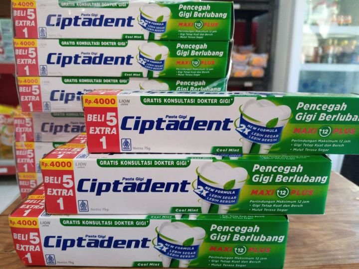 CIPTADENT Pasta Gigi 75gr Cool Mint Odol mencegah Gigi Berlubang Tooth ...