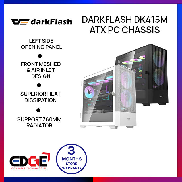 EDGE | DARKFLASH DK415M ATX PC Chassis | Lazada PH