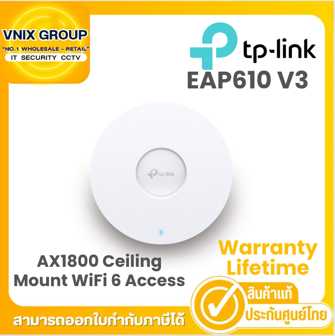 EAP610 V3 TP Link AX1800 Ceiling Mount WiFi 6 Access Point Warranty ...