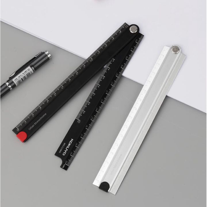 KOKUYO Metal Ruler 15/30cm Alumite Folding Ruler for Patchwork ...
