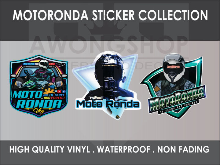 MOTORONDA MOTOVLOG STICKERS | VINYL WATERPROOF MOTOVLOG STICKER | Lazada PH