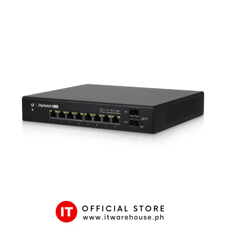 Ubiquiti EdgeSwitch ES-8-150W – 8 Port Managed PoE+ Gigabit Switch with ...