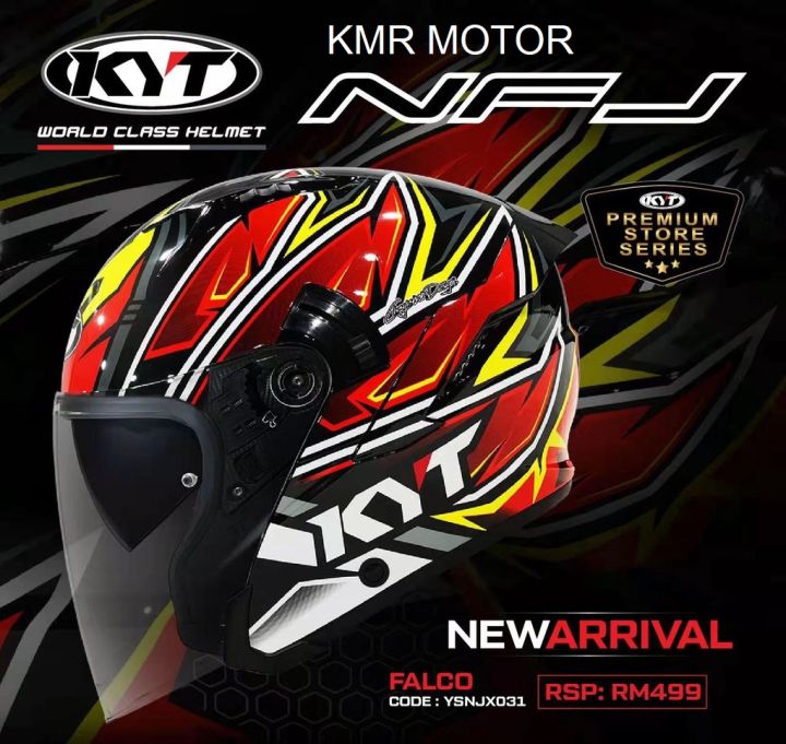 KYT HELMET NFJ FALCO LIMITED EDITION KYT NFJ FALCO HELMET NEW MODEL ...