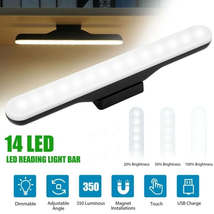 LED Light Magnetic Rechargeable Stepless Dimming Cabinet Light 30CM ...