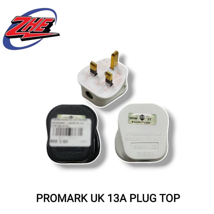 PROMARK 13A 3 PIN PLUG TOP SIRIM APPROVED UK PLUG TOP / KEPALA PLUG ...