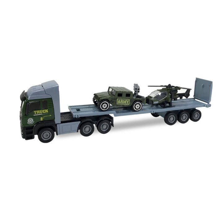 LCG5】-1:87 Scale Truck Toy Tractor Model Platform Truck Mini Trailer ...