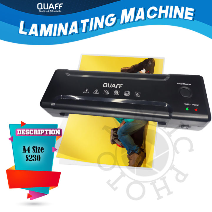 MP00 QUAFF A4 Mini Laminating Machine Black S230 (max laminate 125mic ...