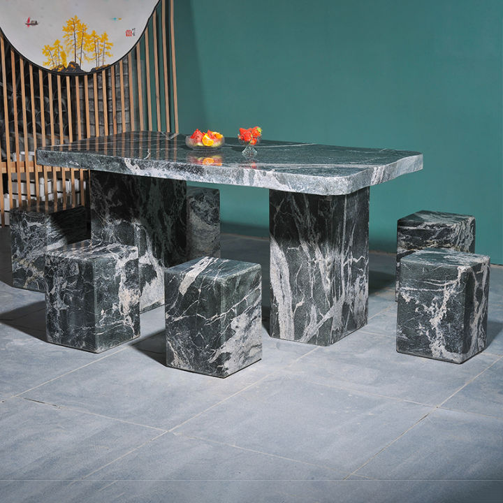 Outdoor stone table stone bench courtyard garden a set of domestic ...