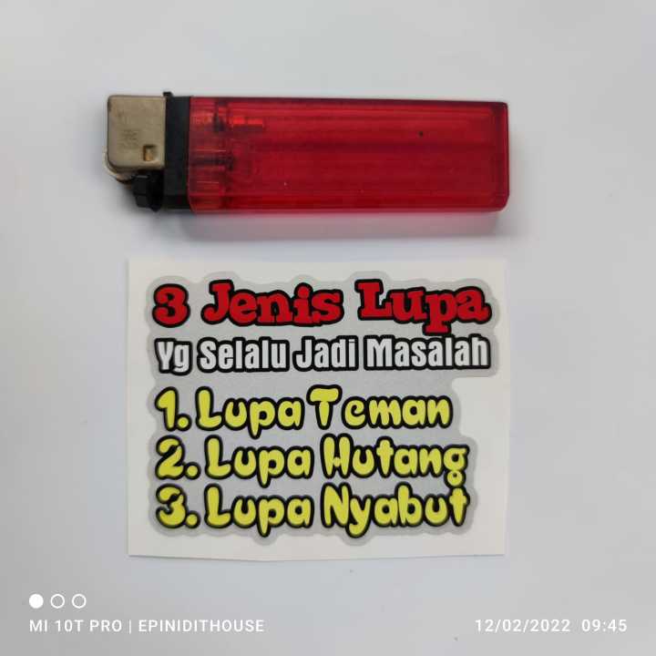 Stiker 3 Jenis Lupa Kata Lucu Humor Viral Plesetan Meme Motor Laptop H ...