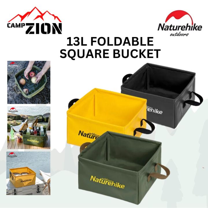 Naturehike H030 foldable square bucket 13L Water Sink Bucket Foldable ...