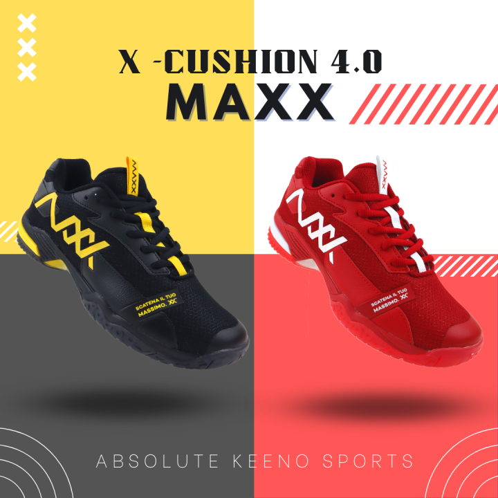 MAXX X-Cushion 4.0 Badminton Shoes [FREE SOCKS] | Lazada
