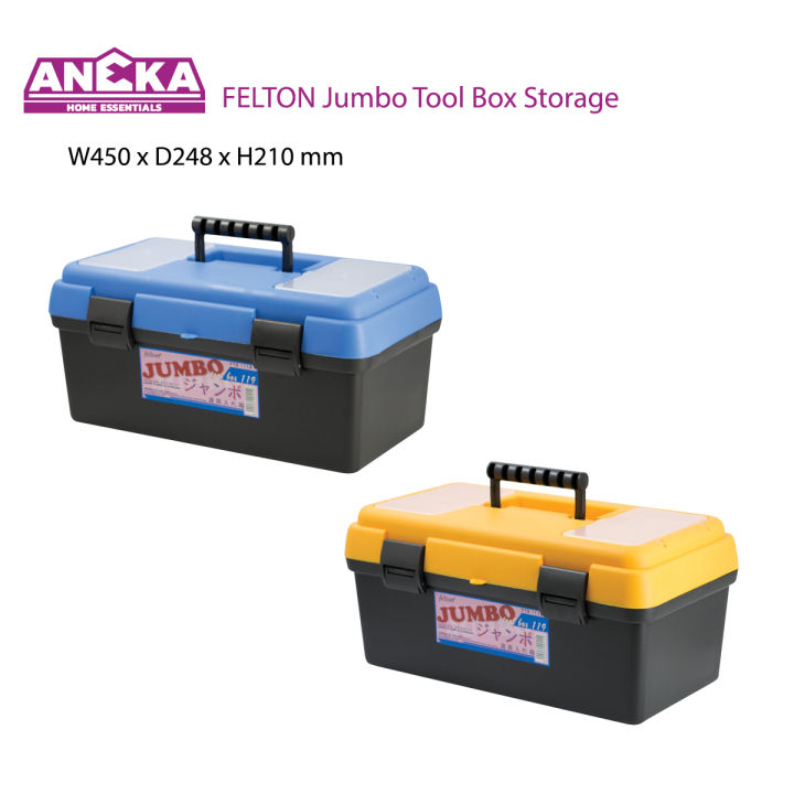 FELTON Jumbo Tool Box Storage (Random Color) Hardware Multipurpose ...