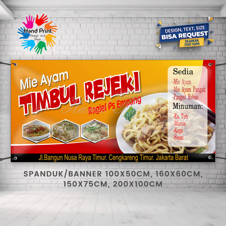 Spanduk Banner MMT Bakso Bubur Ayam Fried Chicken Tahu Jajanan Street ...