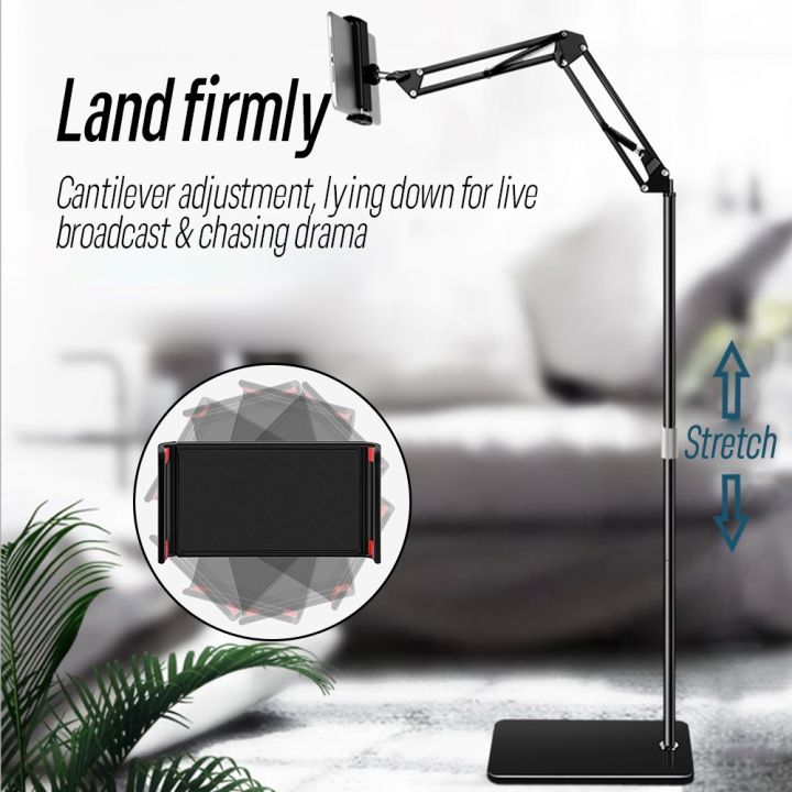 Lazy Arm Cellphone Tablet Holder 360 Rotation Flexible Long Arm Stand ...