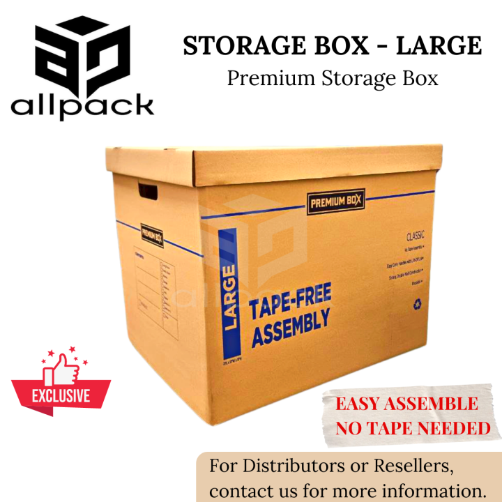 Premium Storage Moving Filing Box 21x17x17 inches Large (1pc) | Lazada PH