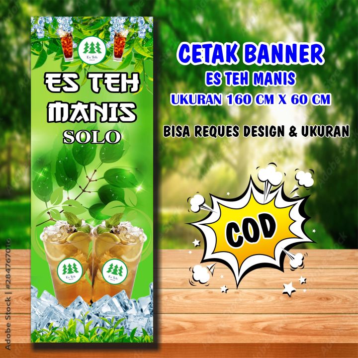 Spanduk Banner Es Teh Solo ukuran 160 cm x 60 cm | Lazada Indonesia