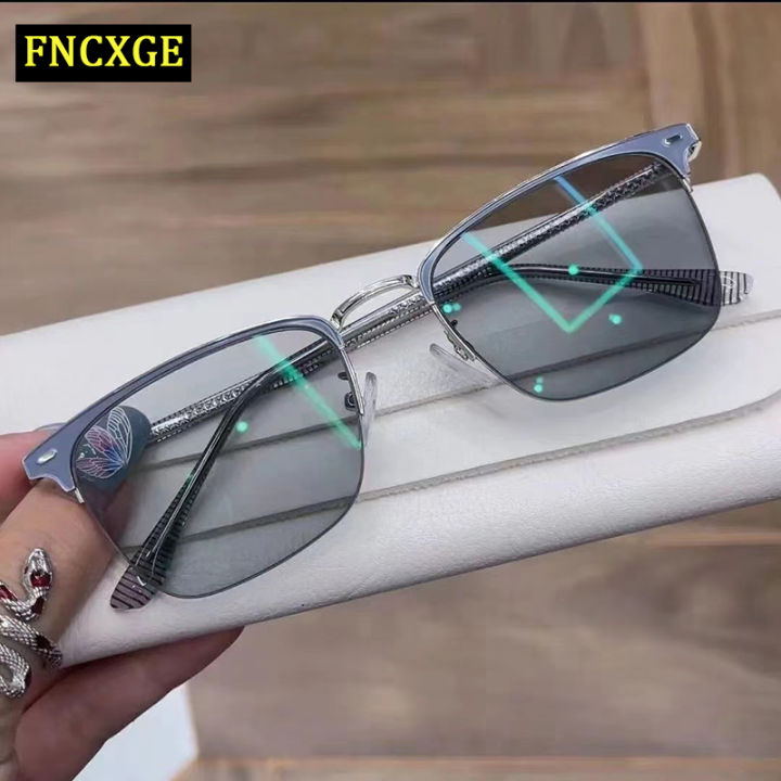FNCXGE ยตาสั้นเลนส์ออโตเมติก แว่นตากรองแสง 0.0 ถึง -6.0 ผู้ชาย ผู้หญิง แฟชั่น ป้องกันรังสียูวี ...
