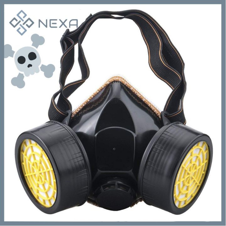 NEXA Dual Filter Gas Chemical Anti-Dust Paint Industrial Respirator Mask | Lazada PH