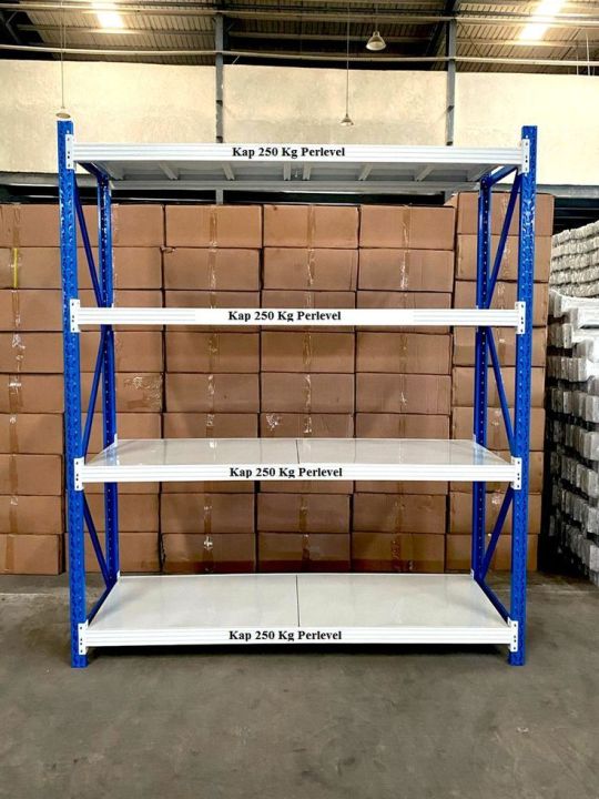 Rak Gudang Besi Industri / Rak Komponen Tingkat/ Rak Siku/ Rak Gudang ...