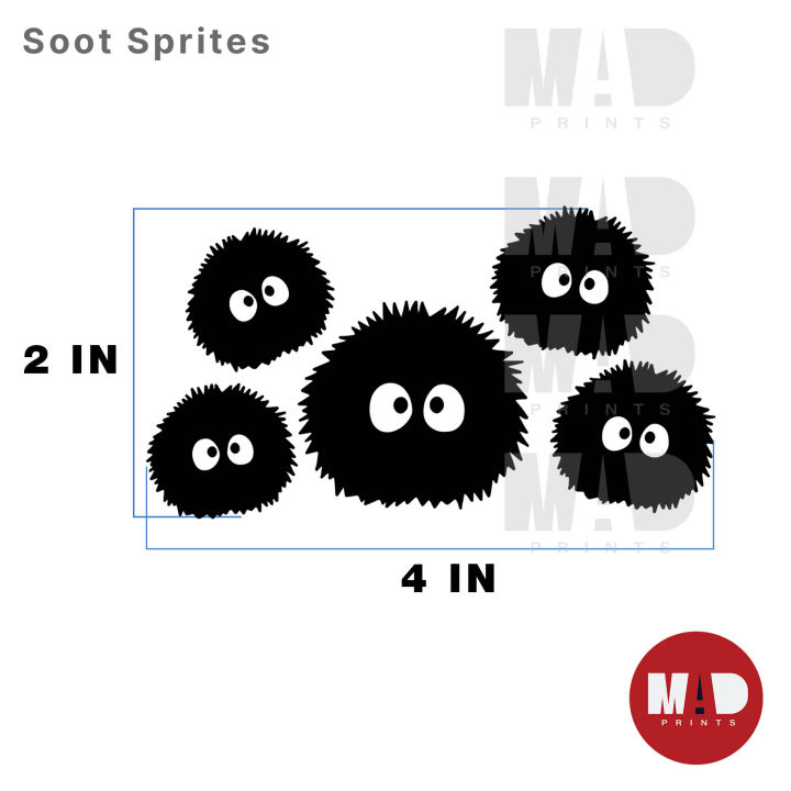 Soot Sprites - Studio Ghibli Vinyl Decal Sticker | Lazada PH