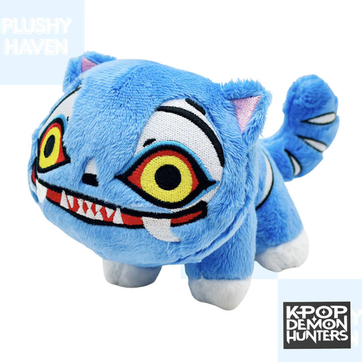 K Pop Demon Hunters Derpy Tiger Plush Plushy Doll Stuffed Toy Blue ...