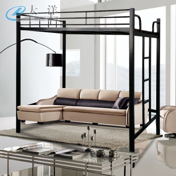 Single Queen Metal Loft Bed Elevated Bunk Bed Iron Bed Cheap Loft Bed ...