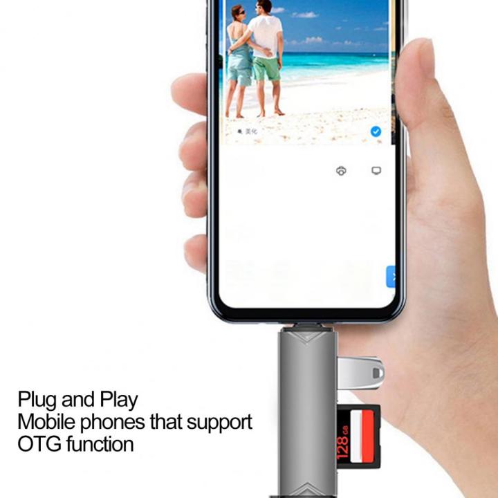 Card Reader OTG 5 in 1 USB 3.0 dengan 3 Jenis Plug | Lazada Indonesia