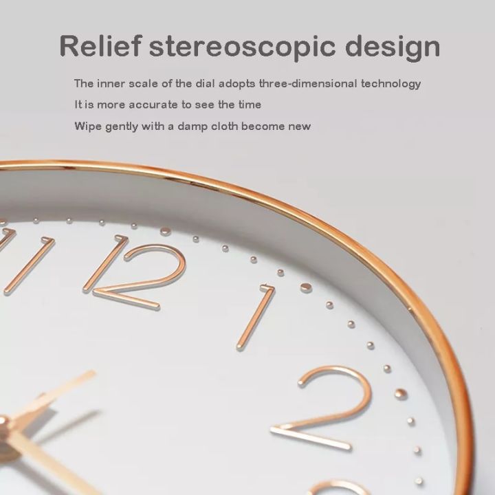 Q.SHOP Modern Style Wall Clock Home Decor Quartz Analog Clock Simple ...