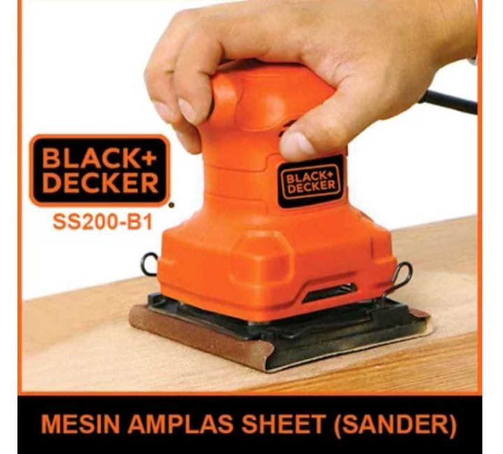 Mesin Amplas Sander Black & Decker Alat Sender Penghalus Permukaan Kayu ...