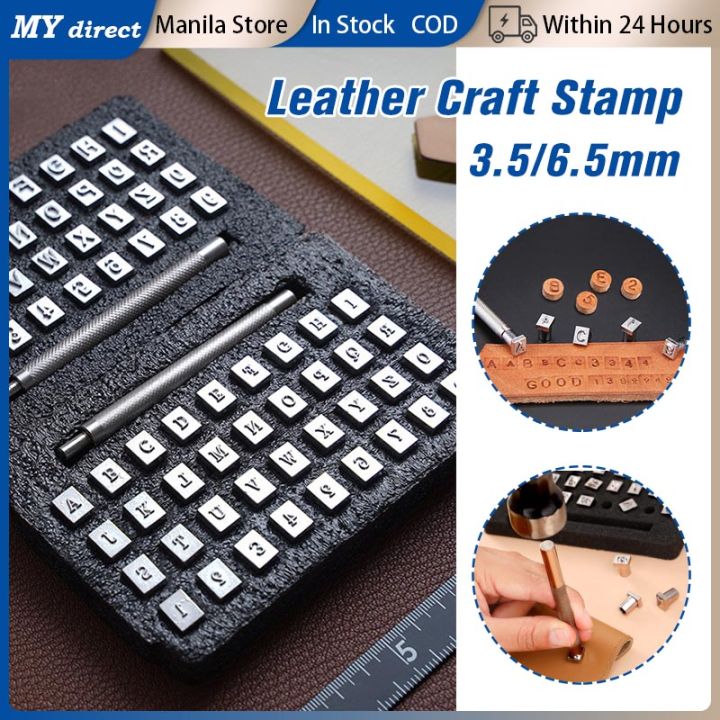 36PCS Leather Stamp Punch Set Includes Alphabet Number Characters 3.5mm ...