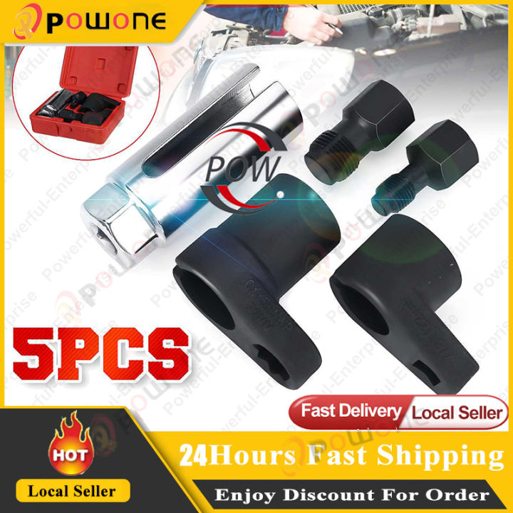 5pcs/set O2 Oxygen Sensor Socket Thread Chaser Install Offset Wrench ...