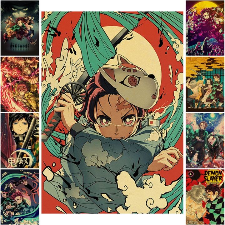 Demon Slayer Mural Anime Character Tanjiro Kamado Zenitsu Agatsuma ...