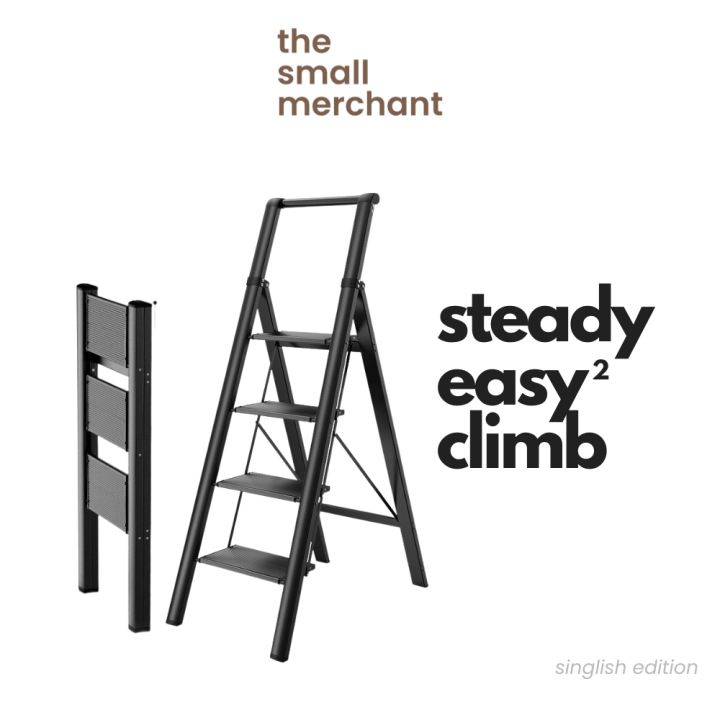 TSM Slim Foldable Step Ladder for Home | Aluminum Lightweight | 2/3/4/5 ...