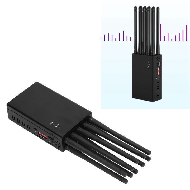 Full Band Signal Blocker มือถือ 10 Way 15m ควบคุมอิสระ Anti การบันทึก ...