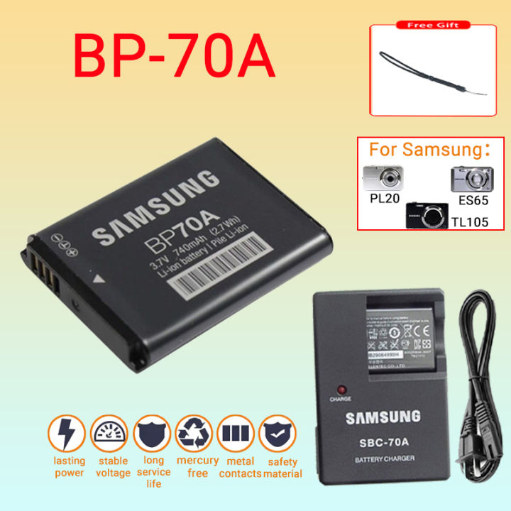 Samsung BP70A BP-70A battery For Samsung ES65 ES75 DV150F MV800 digital ...