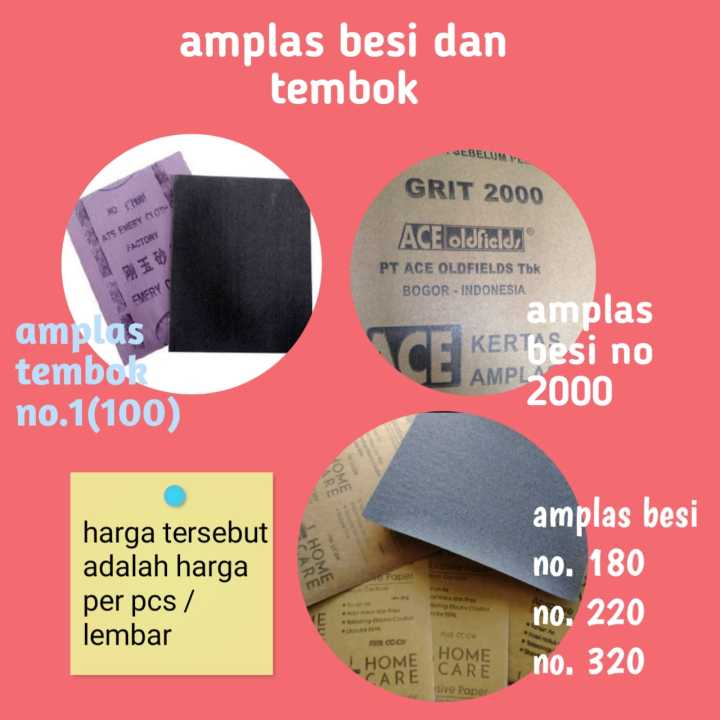Amplas lembaran, ampelas kayu, besi, tembok,amplas | Lazada Indonesia