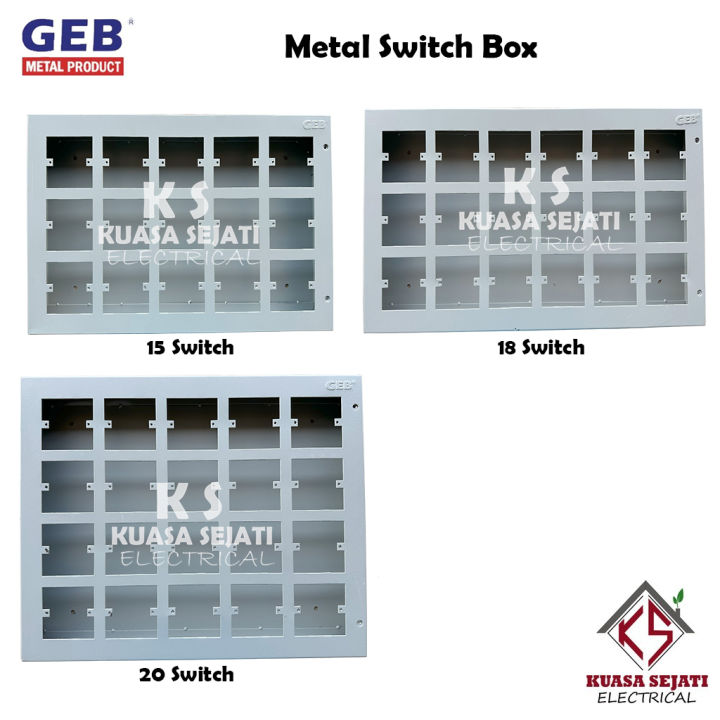 GEB Swithces Metal Box - 15 Switch / 18 Switch / 20 Switch | Lazada