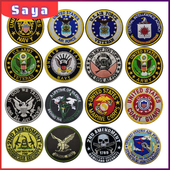 Embroidered Clothes Hat Patch US Federal Logo Velcro Label US AIR FORCE ...